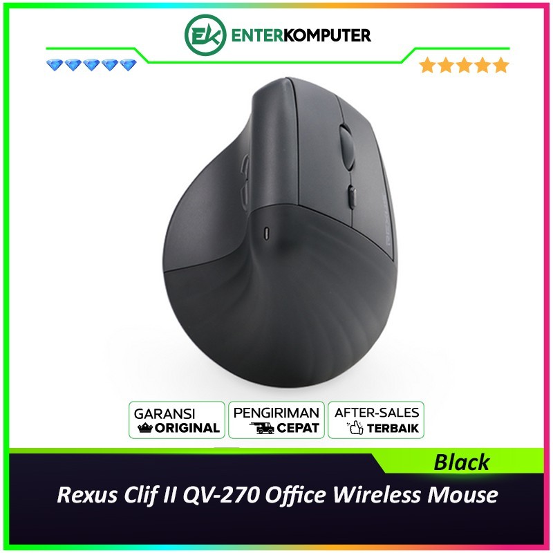 Jual Rexus Clif II QV-270 Office Wireless Mouse - Black | Shopee Indonesia