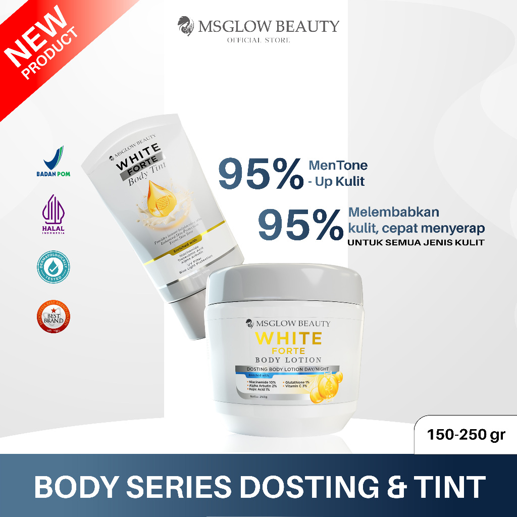 Jual MS GLOW WHITE FORTE BODY SERIES / BODY DOSTING / BODY TINT ...