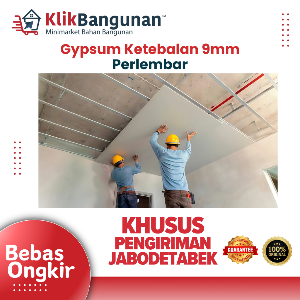 Jual Gypsum 9mm Per Lembar - Papan Gypsum Plafon & Partisi | Shopee ...