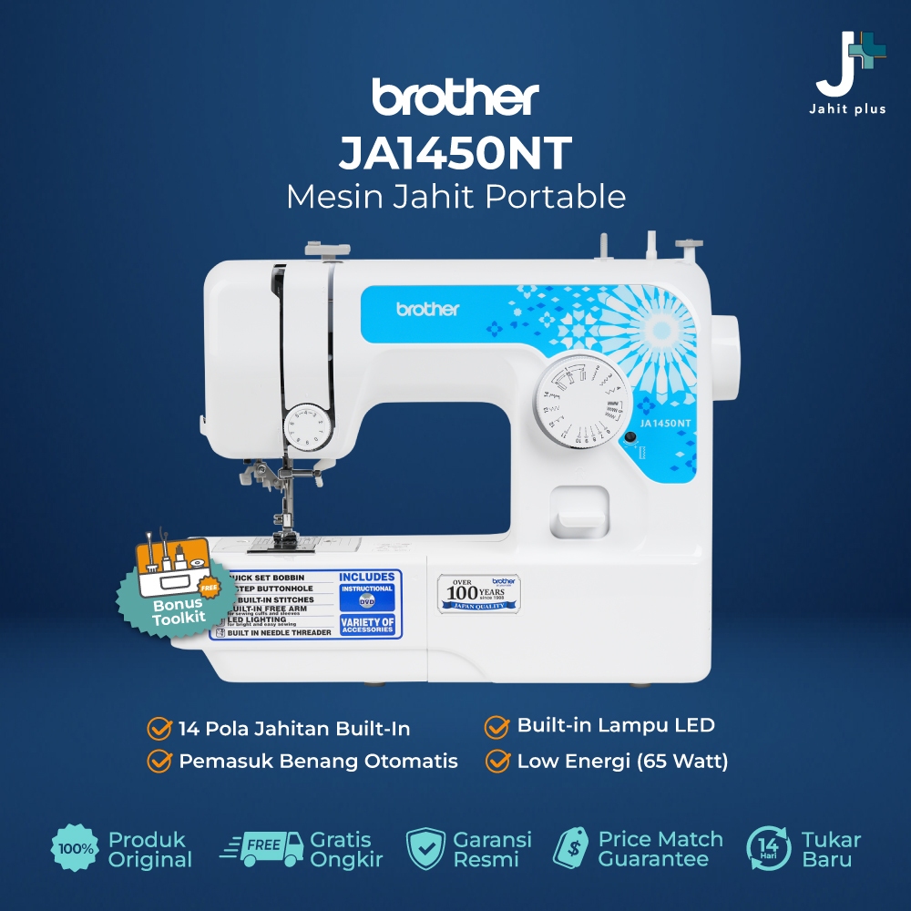 Jual Mesin Jahit Brother JA1450NT/JA 1450 NT/JS 1410 (Portable ...