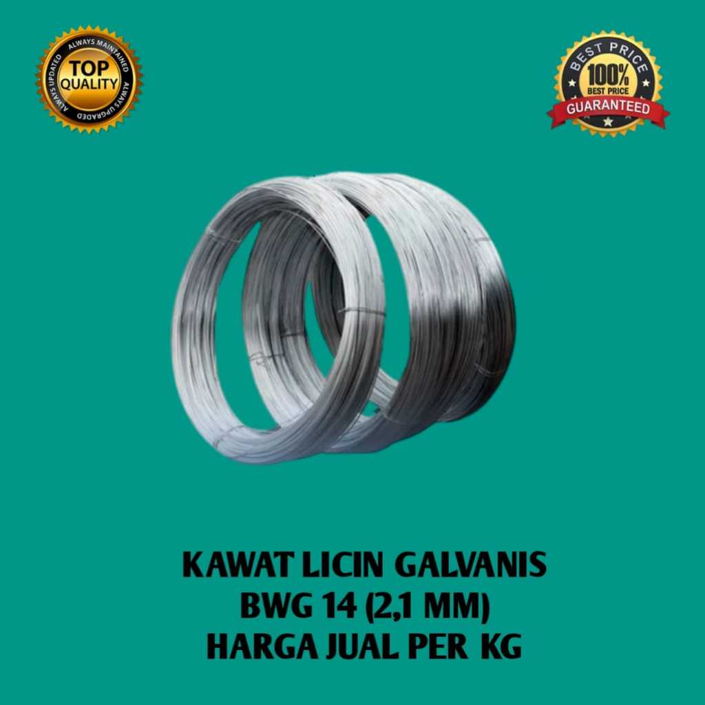 Jual KAWAT SENG GALVANIS BWG 14 DIAMETER 2,1 MM PER 1 KGKAWAT TALI LICIN GALVANIS Kawat Licin ...