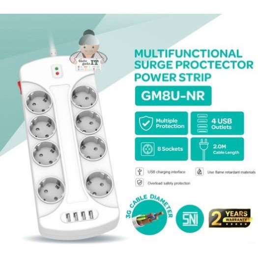 Jual GES Stop Kontak Colokan Listrik 8 Power Electrical Multi Socket ...