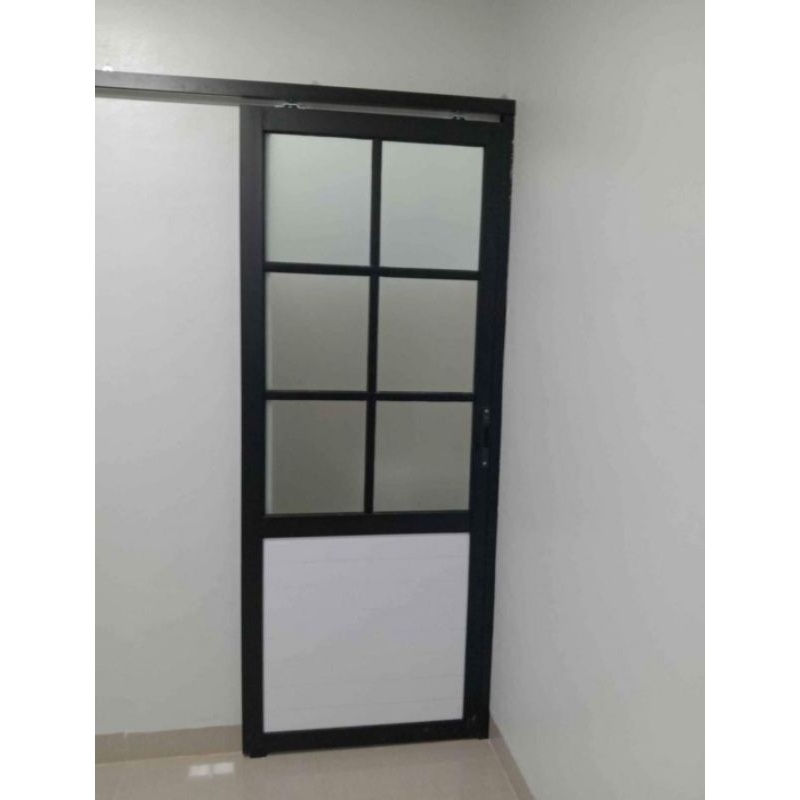Jual pintu allumenium kaca + ACP aesthetic minimalis | Shopee Indonesia
