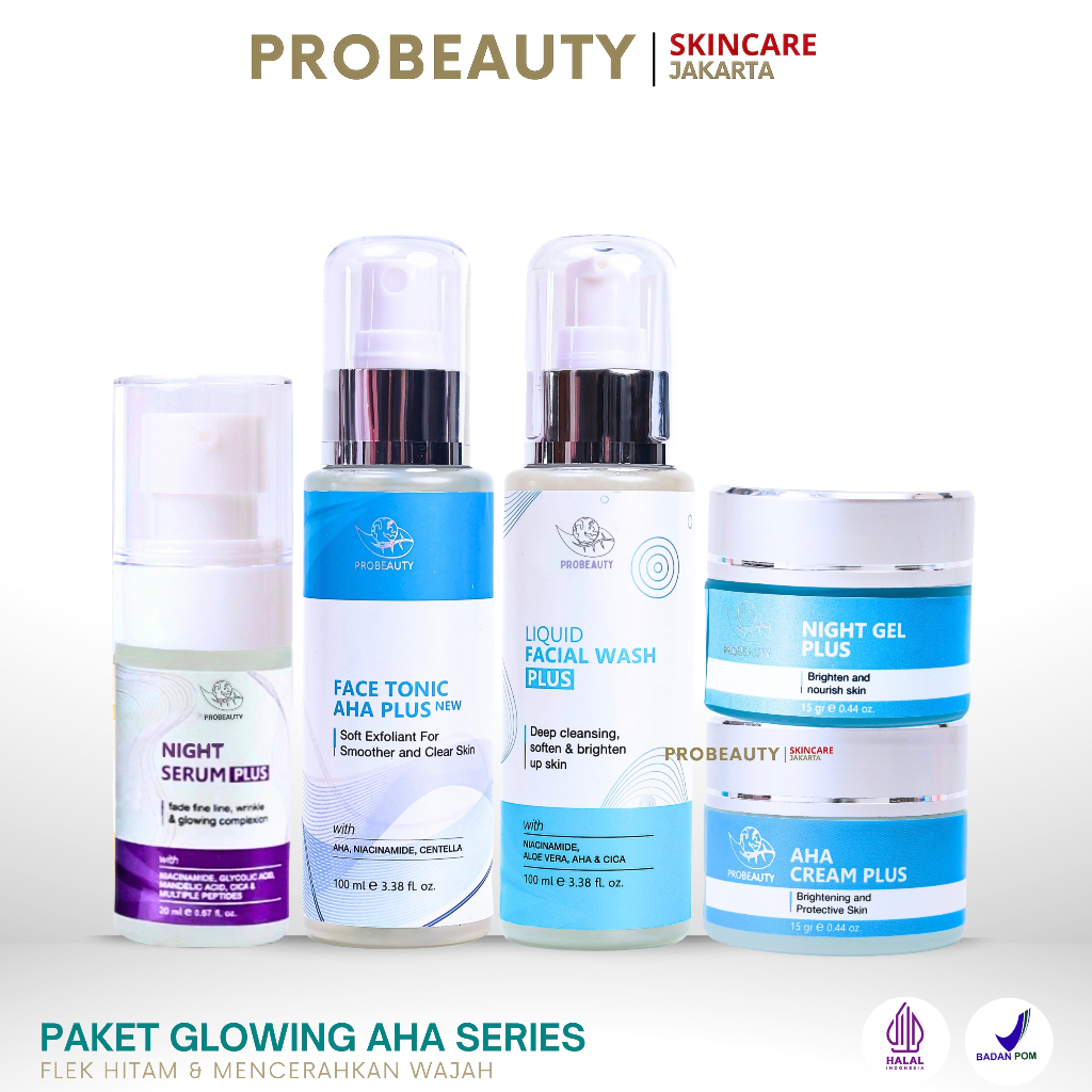 Jual Probeauty Paket Aha Series Skincare Flek Hitam Di Wajah Membandel ...
