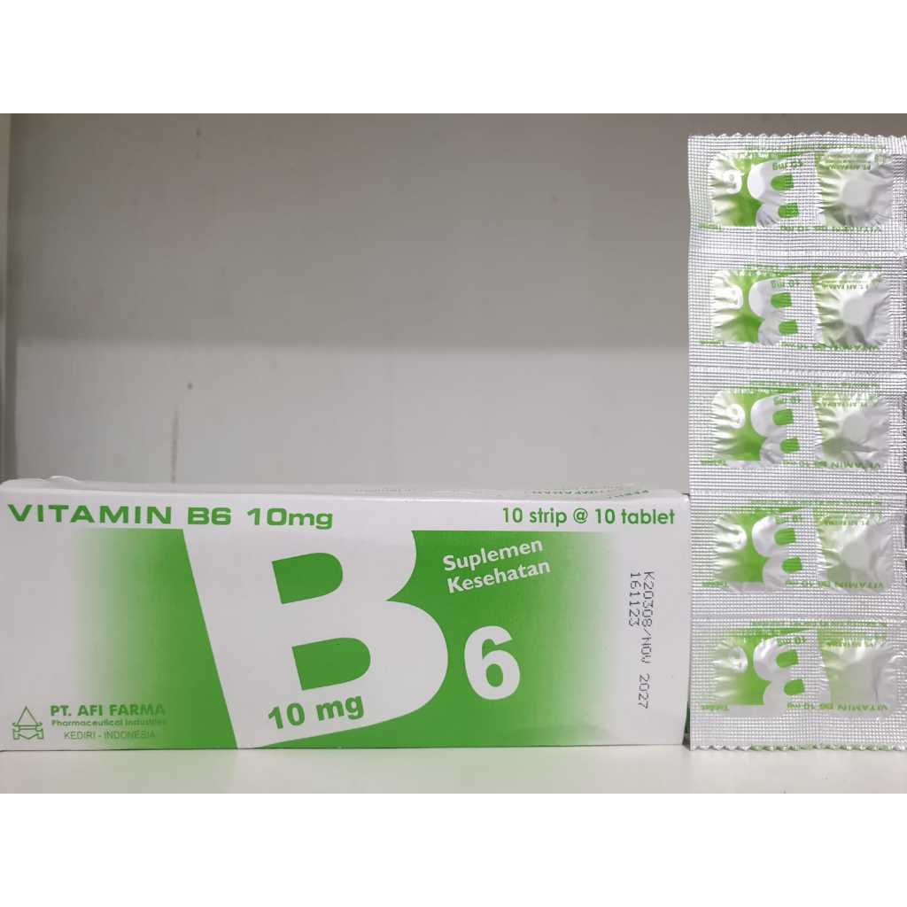 Jual Vitamin B6 10 mg Per Strip isi 10 Tablet ( AFI FARMA ) | Shopee ...