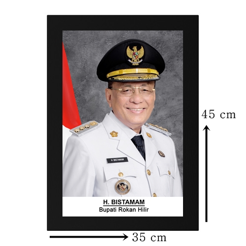 Jual POSTER BUPATI DAN WAKIL BUPATI ROKAN HILIR DENGAN BINGKAI KACA ...