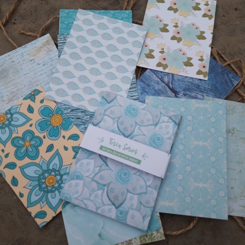 Jual [40 PCS] Tosca Series Decorative Paper-Kertas Journaling-Texture ...