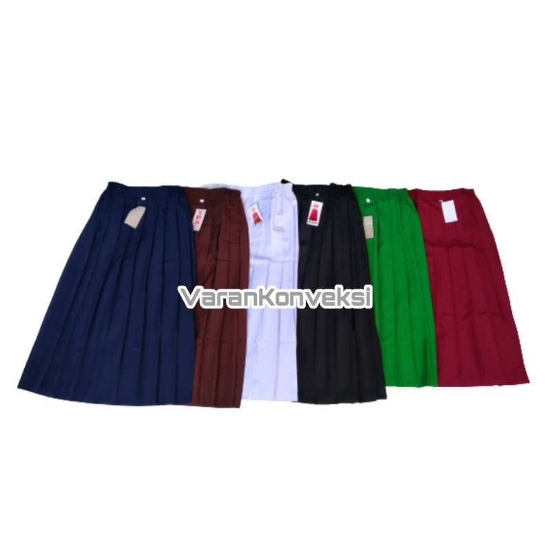 Jual ROK PANJANG Sekolah SD Rok Rempel Perempuan Seragam Sekolah SD MI MERAH PUTIH HITAM COKLAT ...