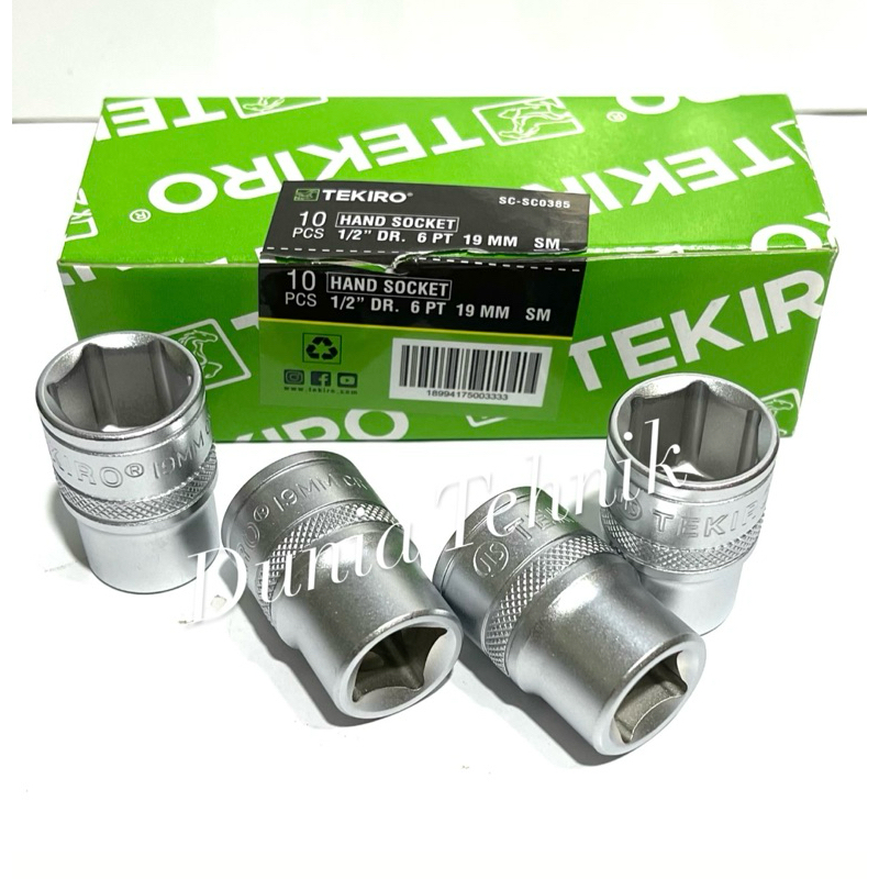 Jual TEKIRO Mata Kunci Sok 19 mm 1/2” DR 6 PT Mata Sok Mata Sock Shock 19 mm Kunci Sok Set Stang ...