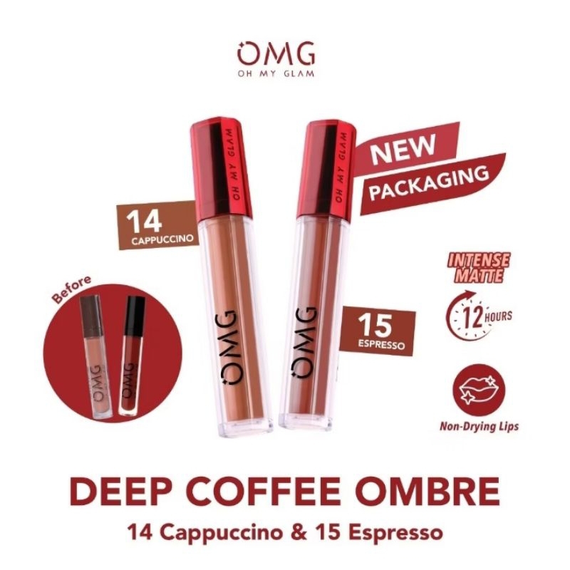 Jual [READY] OMG Lip Cream Matte Paket Ombre Isi 2 | New Exp 2027/2028 | Shopee Indonesia