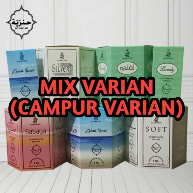 Jual PARFUME ARAB MIX VARIAN NON ALKOHOL ROLL ON 6ML 1 BOX ISI 6 BOTOL BERKUALITAS TERBAIK ...