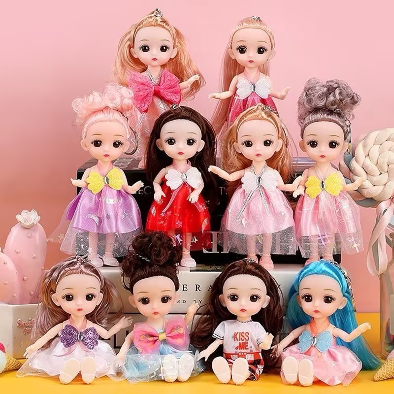 Jual READY 30CM / 17CM Mainan Anak BJD Doll Perempuan Boneka4D Eye 1/6 ...