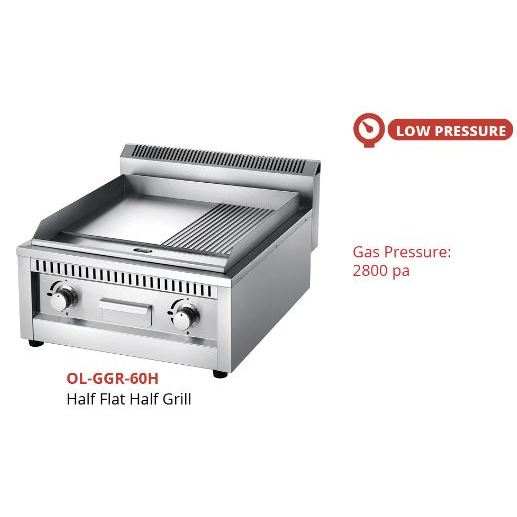 Jual Getra OL-GGR-60H Countertop Gas Half Grooved Griddle Mesin ...
