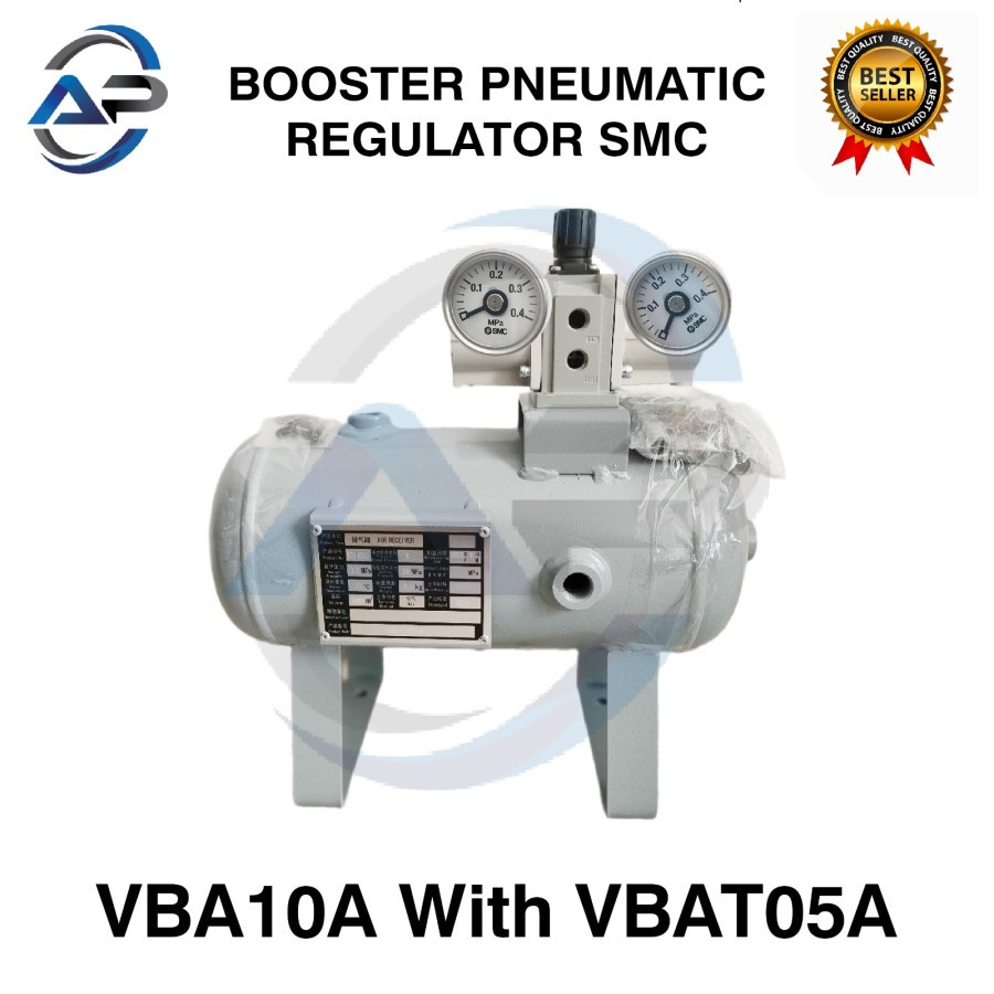 Jual BOOSTER PNEUMATIC REGULATOR SMC VBA10A-02GN WITH AIR TANK VBAT05 ...