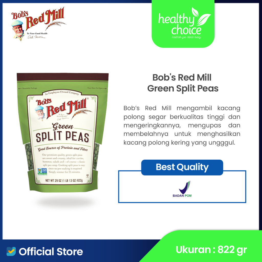 Jual Bob's Red Mill Green Split Peas 822gr | Shopee Indonesia