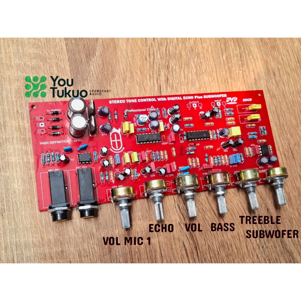 Jual Tone Control Echo Stereo Plus Subwoofer + Regulator | Shopee Indonesia