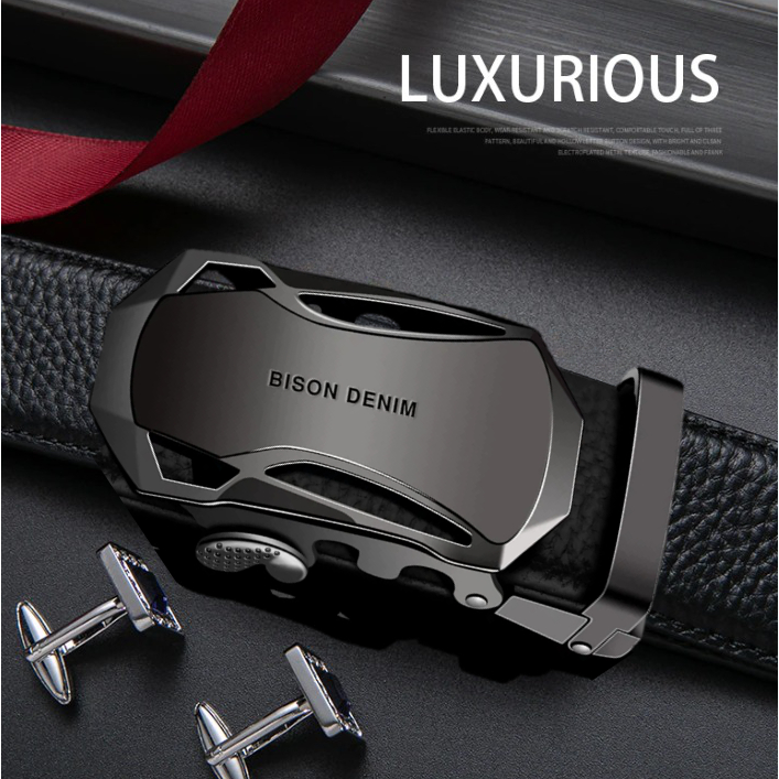 Jual Ikat Pinggang Pria Kulit Asli SQIU Kepala Bison Denim Original ...