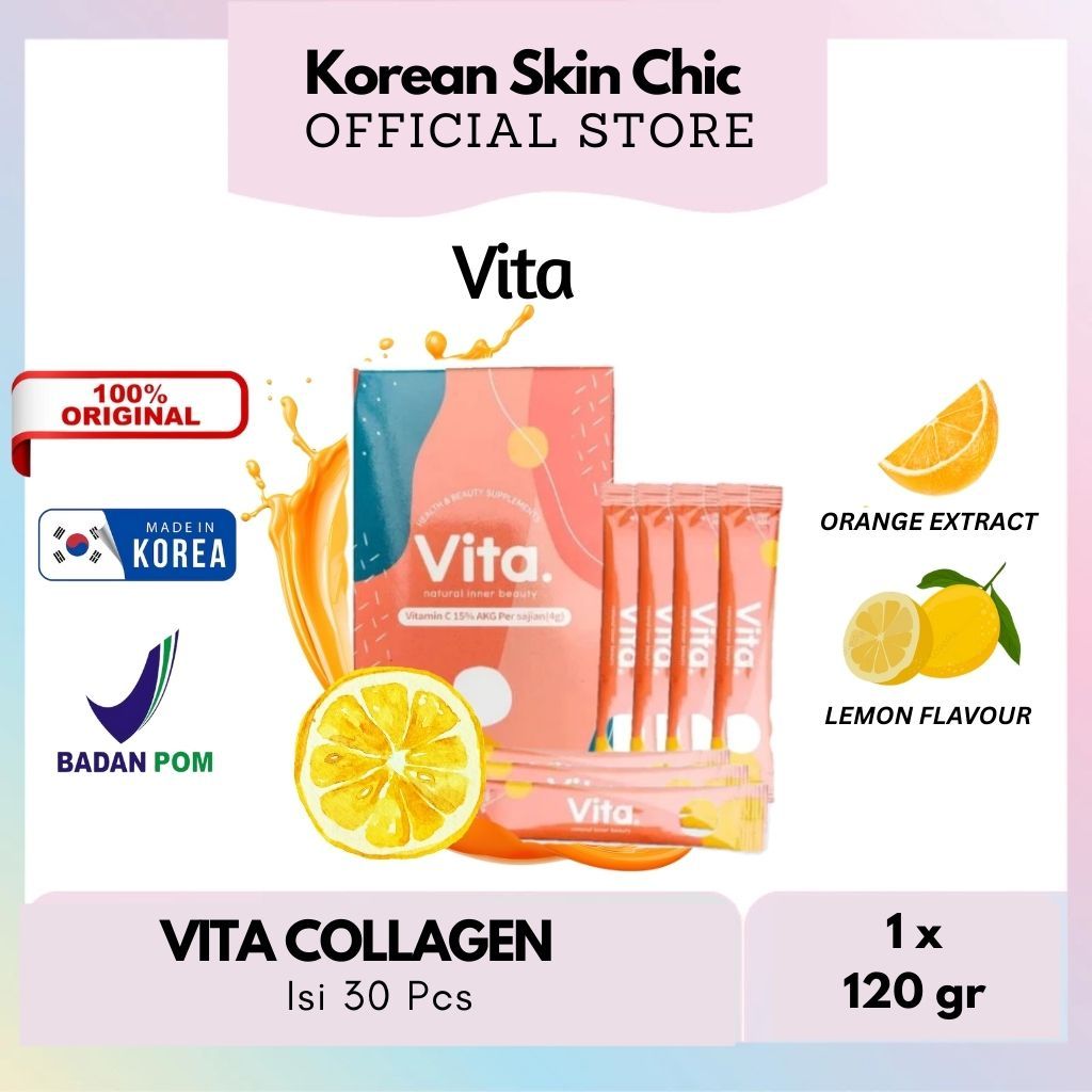 Jual [100%ORIGINAL]DAYSKIN Collagen Vita Whitening Korea Vitamin C Isi 30Pcs Health&Beauty ...