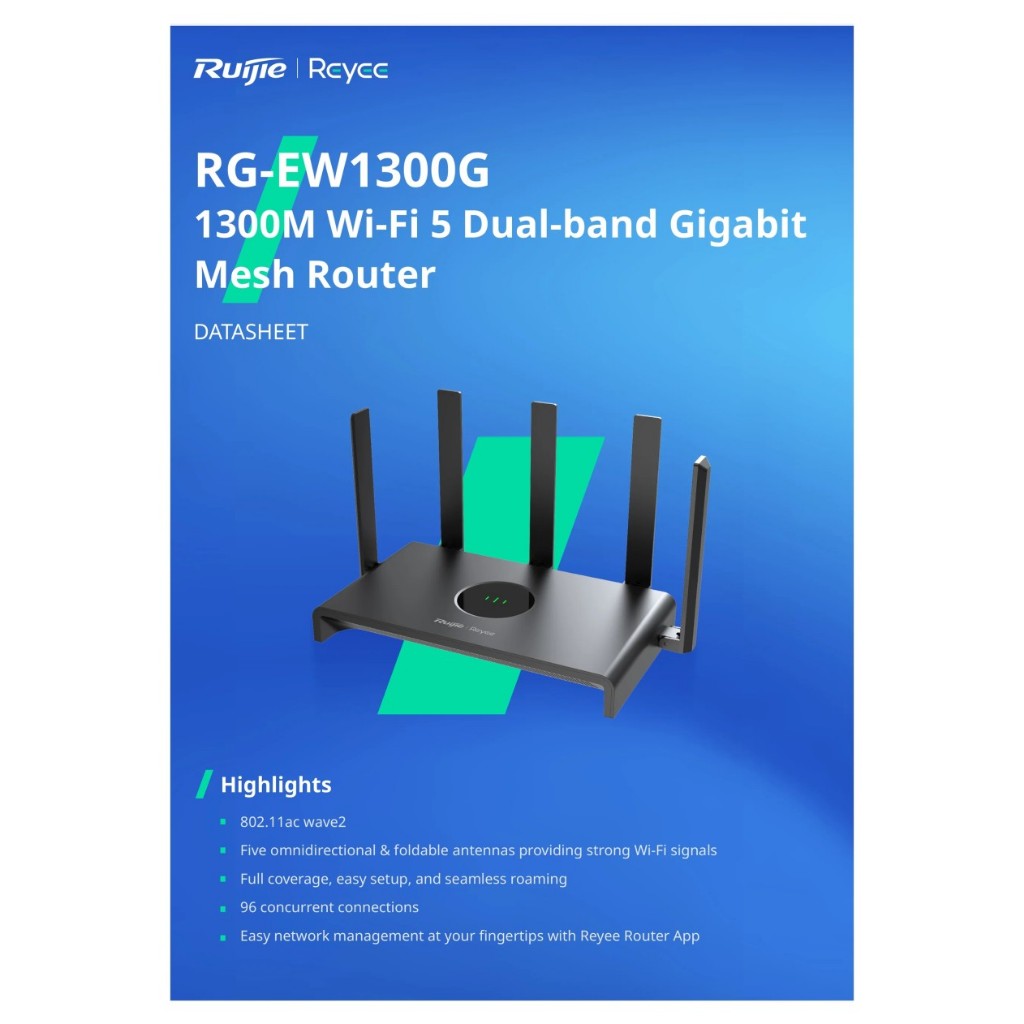 Jual Ruijie RG-EW1300G 1300Mbps Dual-band Gigabit Wireless Router ...
