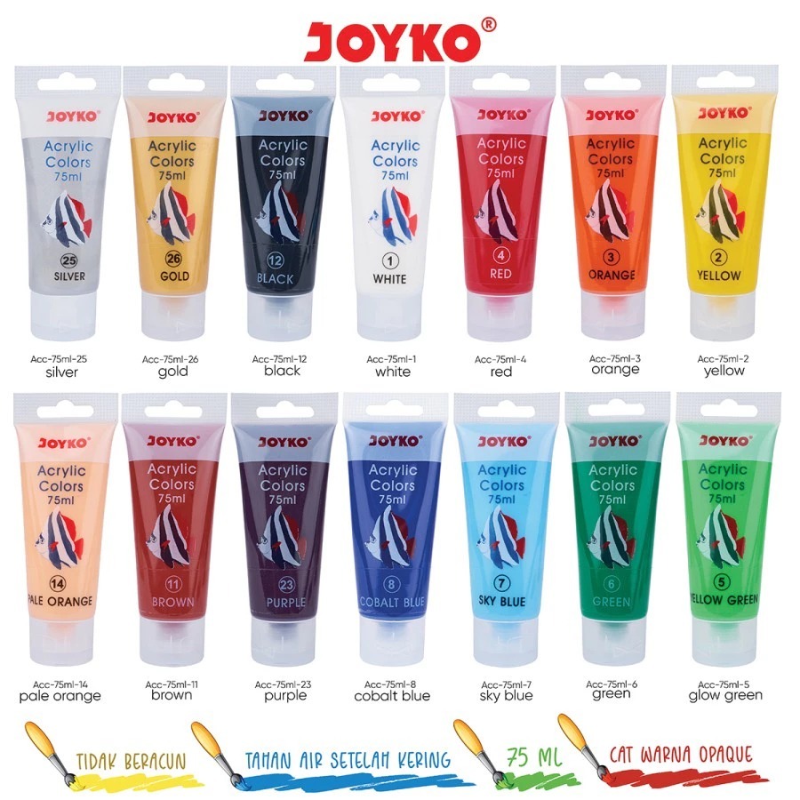 Jual Cat Akrilik Joyko / Acrylic Color Joyko / Cat Air Joyko / Cat ...