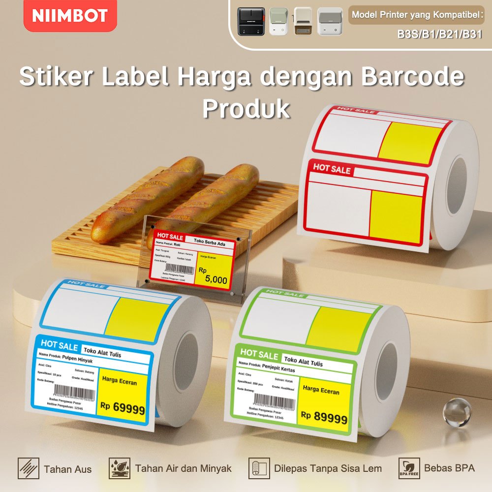 Jual NIIMBOT B21/B1/B3S LABEL HARGA PRODUK, LABEL HARGA RAK PRODUK DI ...