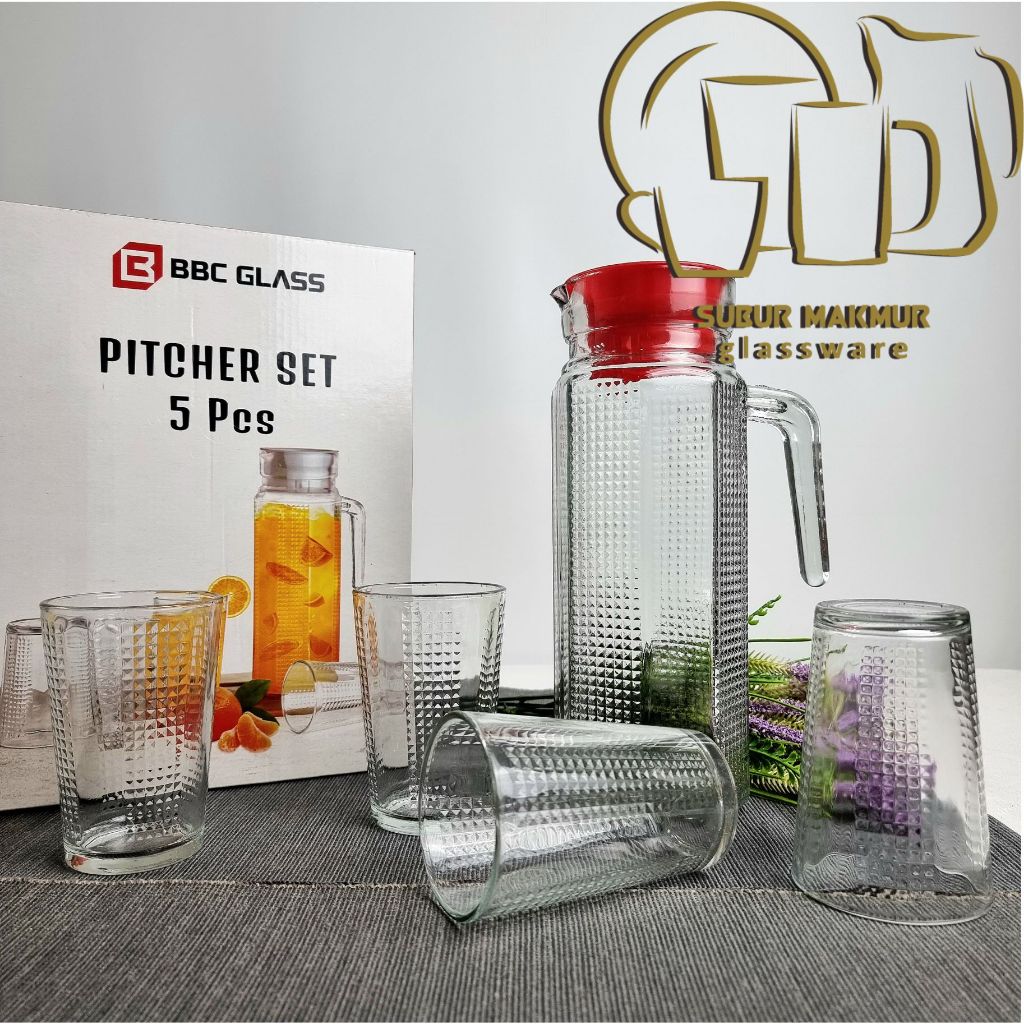 Jual Pitcher Set isi 5 Pcs (PSTB27). 4 Pcs Gelas + 1 Pcs Teko 1000ml ...