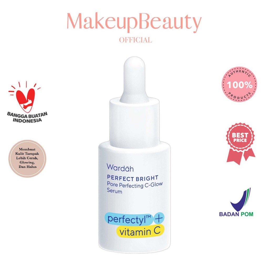Jual WARDAH Perfect Bright Perfectyl + Vitamin C Pore Perfecting C-Glow Serum 15ml | Shopee ...