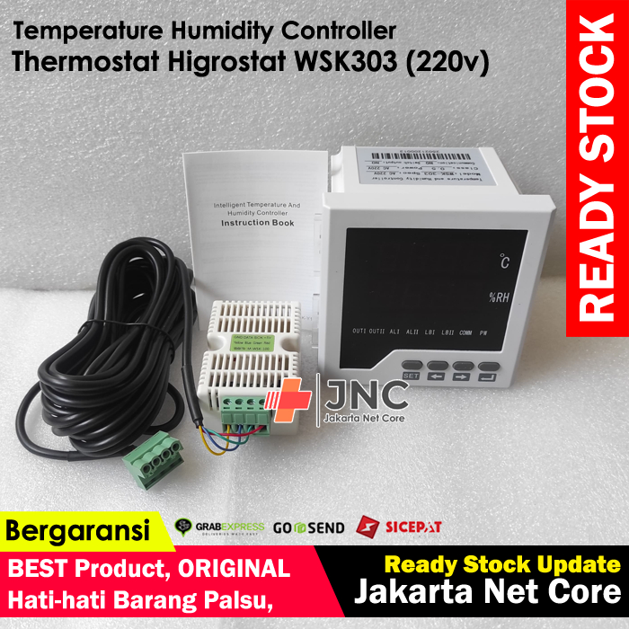 Jual Temperature Humidity Controller WSK303 220V Thermostat Termostat Higrostat WSK 303 ...