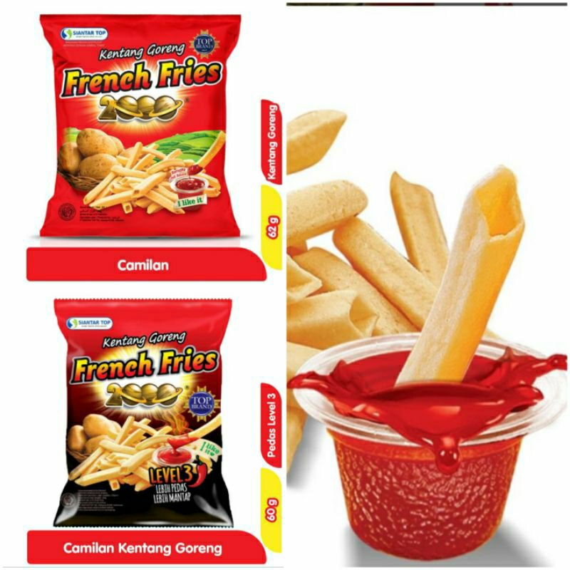 Jual French Fries 2000 Snack Kentang Goreng 62g | Shopee Indonesia