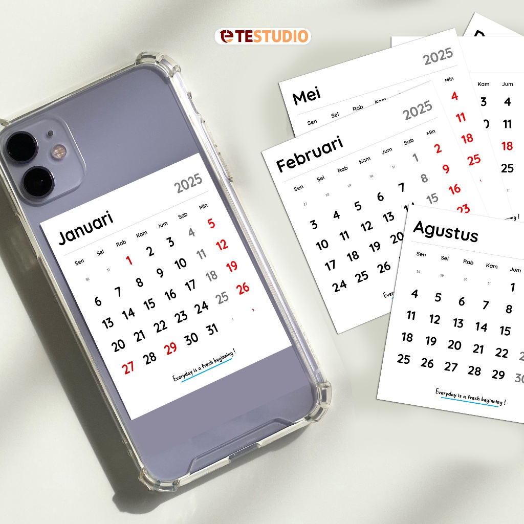 Jual Mini Kalendar 2025 / Stiker Kalender / Calender Mini Polaroid ...