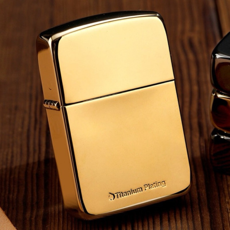 Jual Zippo Titanium Plating Gold New Autentic Zippo | Shopee Indonesia