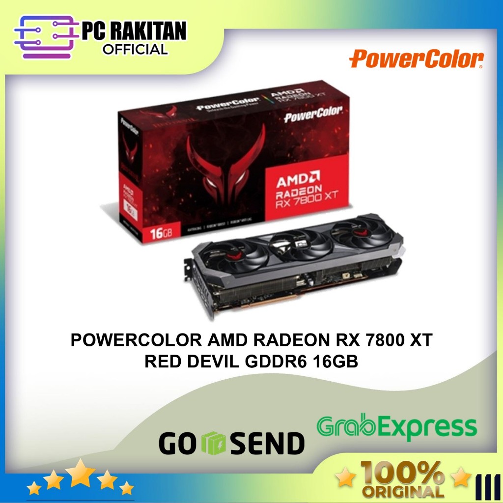 Jual POWERCOLOR AMD RADEON RX 7800 XT RED DEVIL GDDR6 16GB | Shopee ...