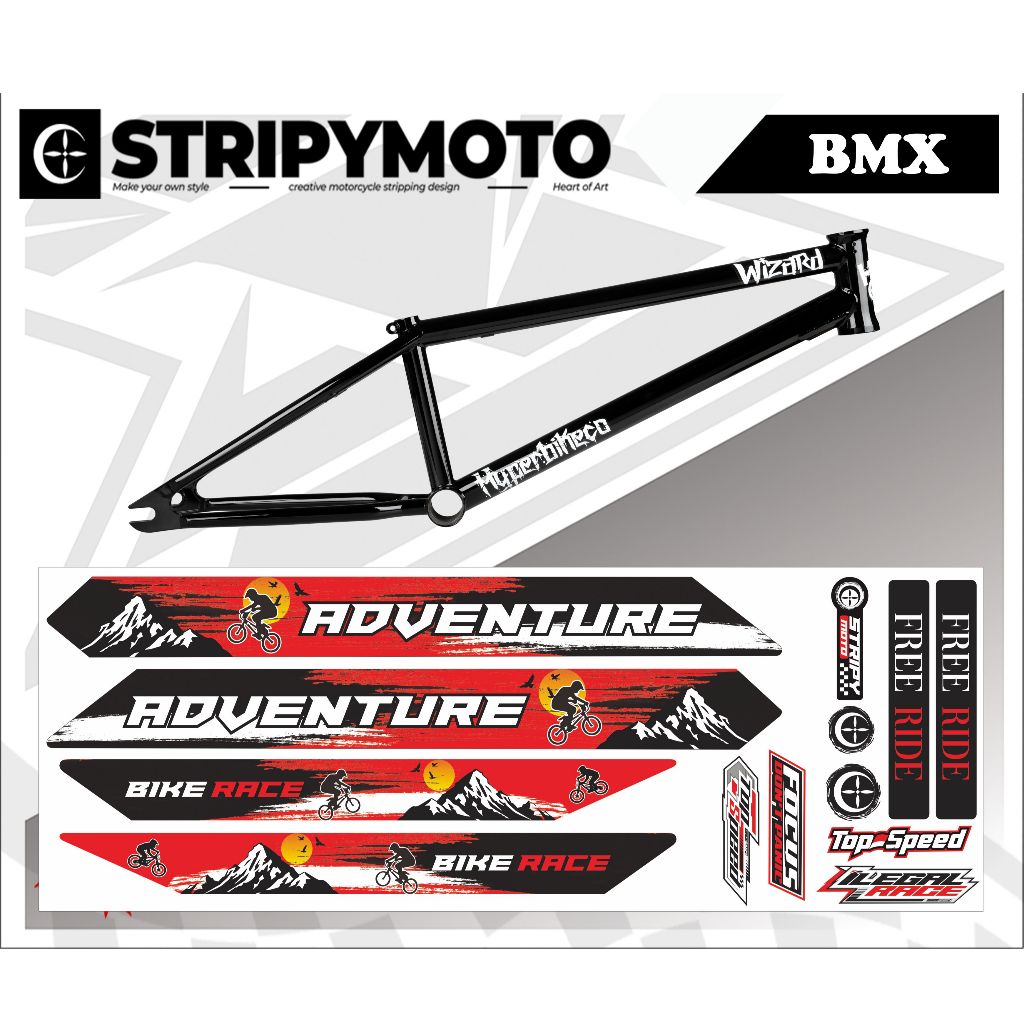 Jual Sticker List Sepeda BMX , Striping Sticker Sepeda BMX Kode A ...