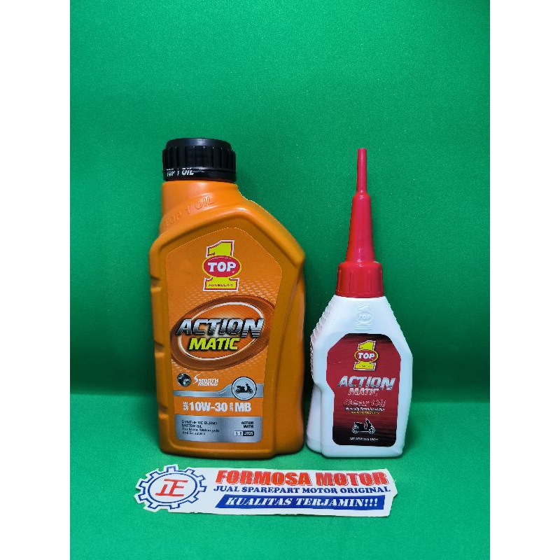 Jual OLI TOP 1 ACTION MATIC SMOOTH RIDING 10W-30 MB 0.8L + OLI GARDAN ...