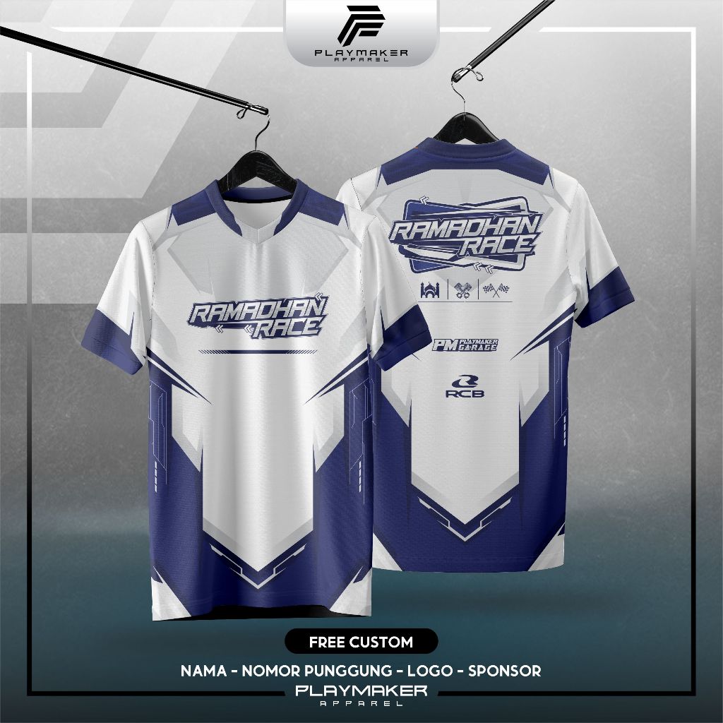 Jual Baju Kaos Jersey Racing Custom Nama Full Printing Satuan | Shopee ...