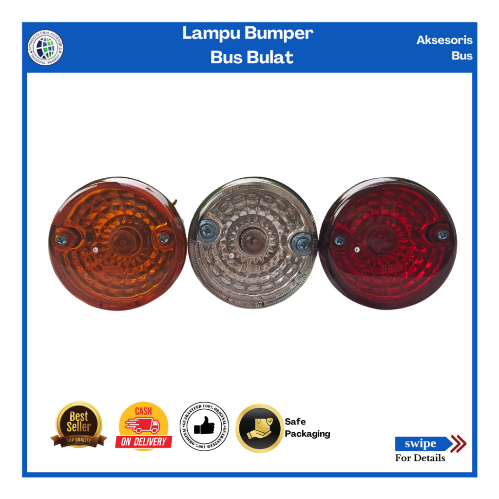 Jual Lampu Bumper Bulat Bus/Lampu Belakang bulat Bus Tayo/Lampu Bus ...