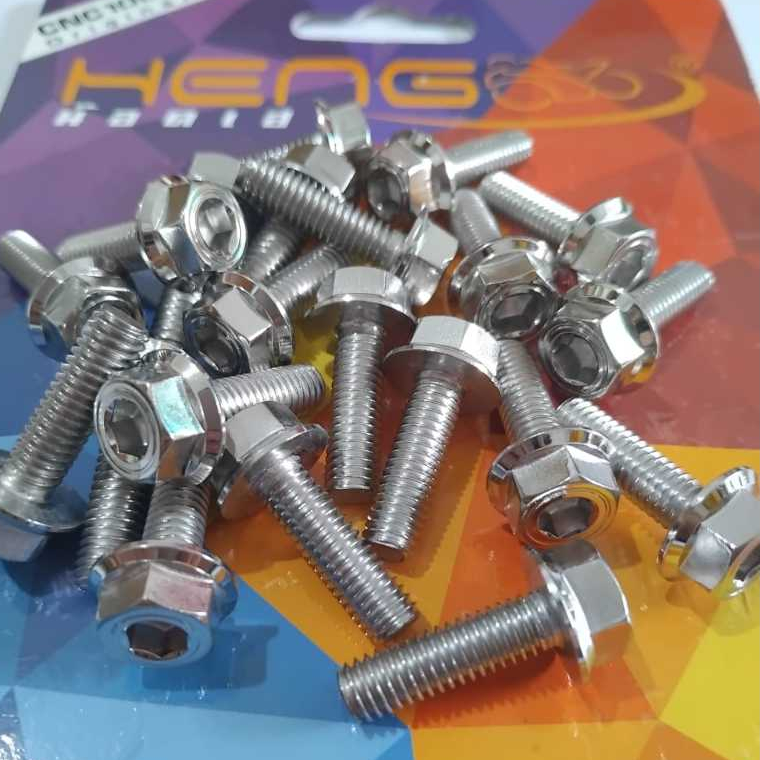 Jual Baut Probolt Ukuran M6x20 Drat 10 Panjang 2 CM Heng Ori Stainless | Shopee Indonesia