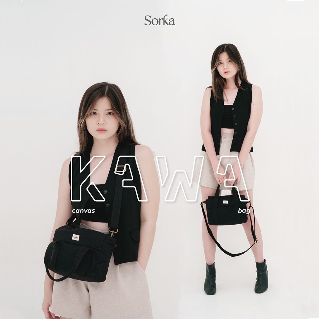 Jual Kawa - Canvas Shoulder Bag Handbag Tas Selempang Kanvas Wanita ...