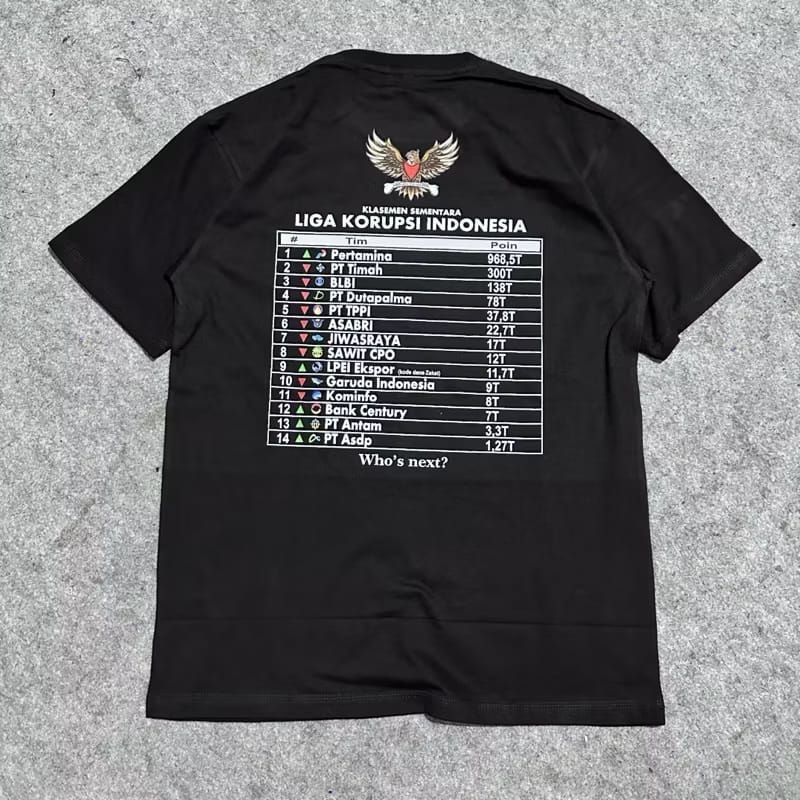 Jual Kaos Vol 2 Liga Korupsi Indonesia Terupdate Lambang Garuda Kepala ...