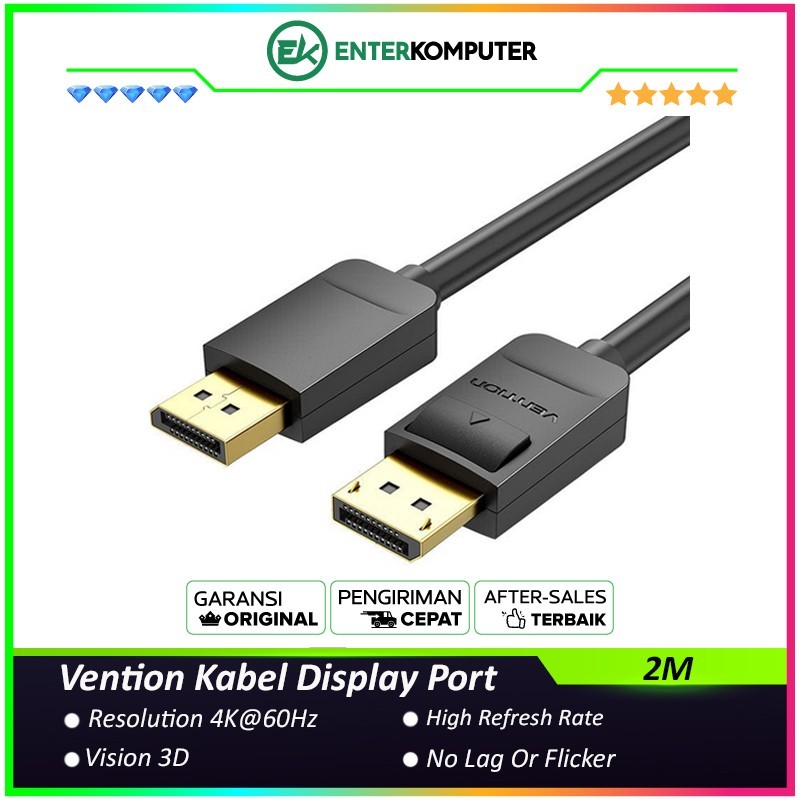 Jual Vention Kabel Display Port 2 Meter - HACBH | Shopee Indonesia