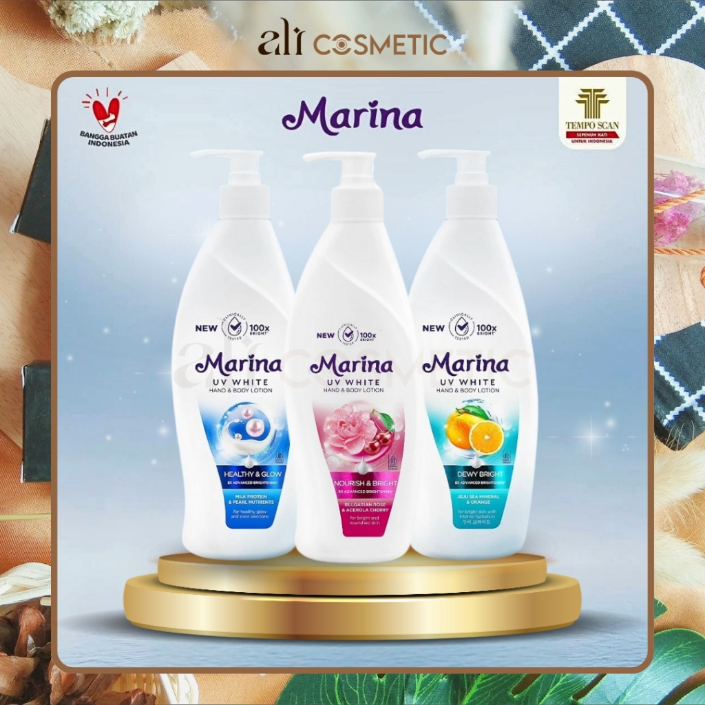 Jual ALI COSMETIC - Hand & Body Lotion Marina UV White Healthy & Glow ...