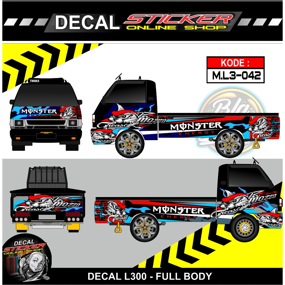 Jual DECAL MOBIL PICK UP L300 FULL BODY STIKER VARIASI PICKUP DEKAL ...