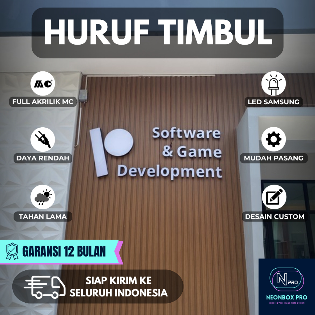 Jual HURUF TIMBUL CUSTOM PREMIUM Huruf Timbul Akrilik LED Indoor ...