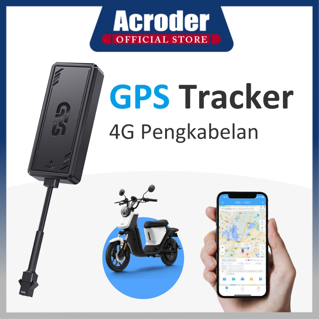 Jual Acroder GPS Tracker Motor 4G Kontrol Aplikasi Untuk Mematikan ...