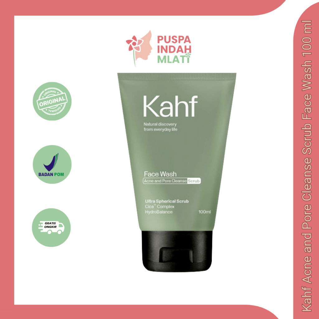 Jual Kahf Acne and Pore Cleanse Scrub Face Wash 100 ml | Shopee Indonesia