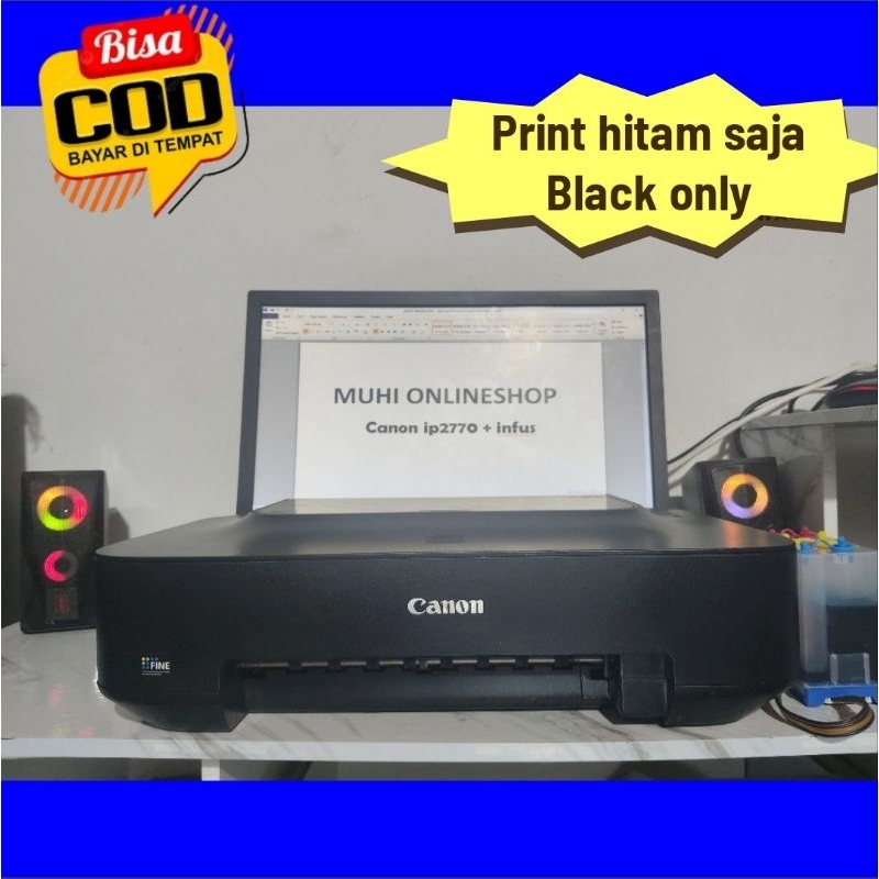 Jual Printer canon ip2770+infus-Hasil print hitam saja/black only-cocok ...