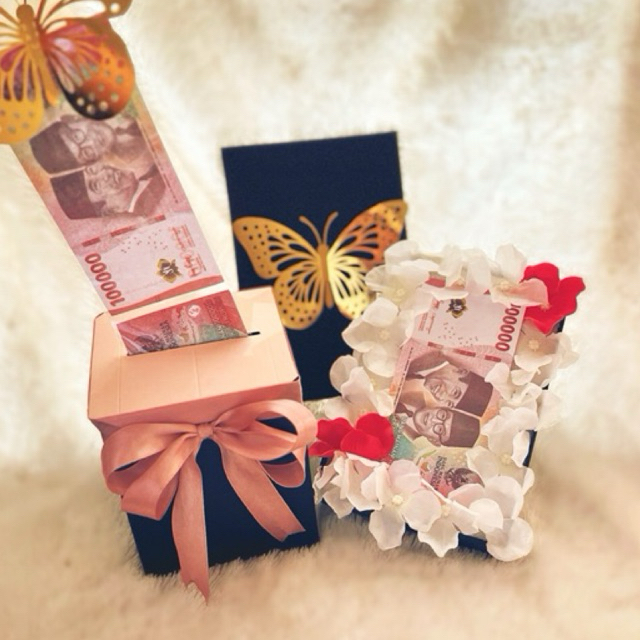 Jual MONEY BOX LUXURY [40-100 Sheets] ARTIFICIAL Flower | Valentine | Birthday | Anniversary ...