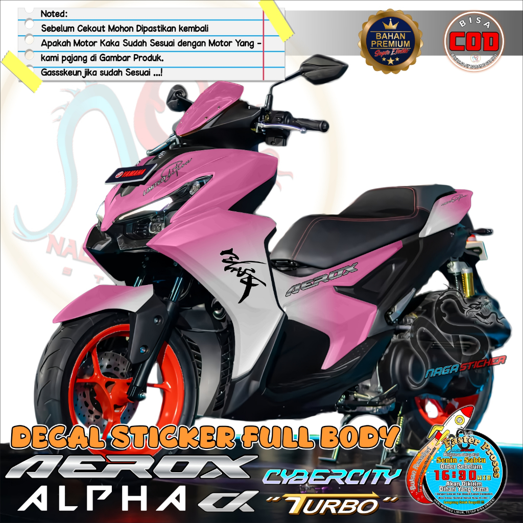 Jual Decal Sticker Full Body Yamaha Aerox Alpha Aerox Turbo Terbaru ...