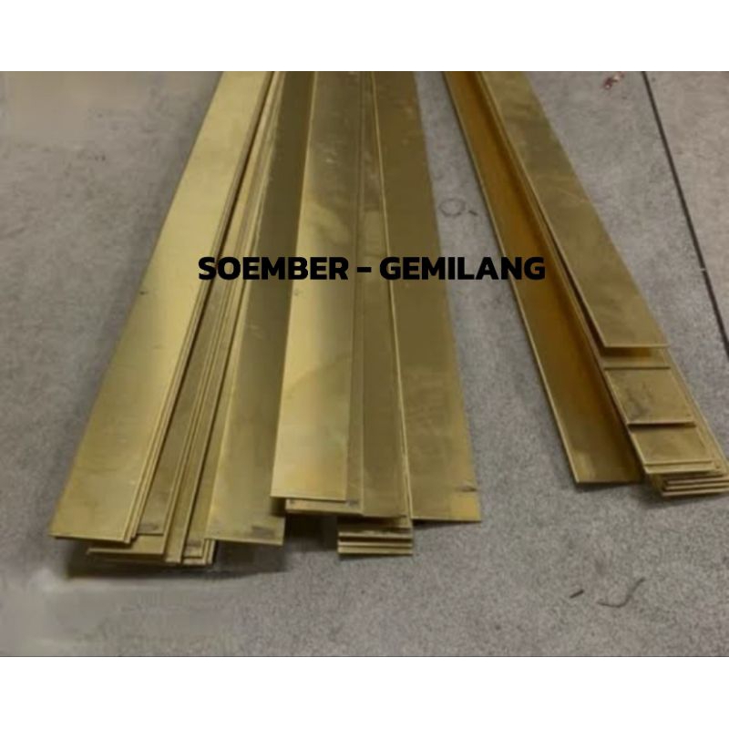Jual Plat Kuningan setrip asli 3mm x 40mm x 100mm | Shopee Indonesia