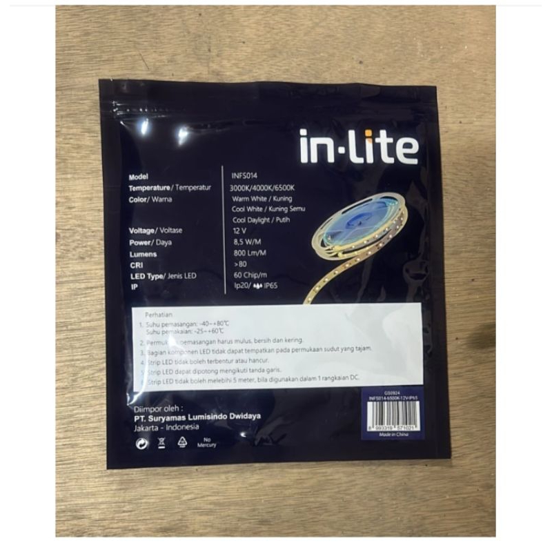Jual in-Lite Lampu Dekorasi Flexi Strip INFS014 IP 20 2835 60led DC 12V ...